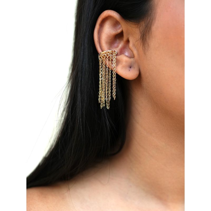 Buy ISHKAARA Tassel Golden Drop Earcuff Online