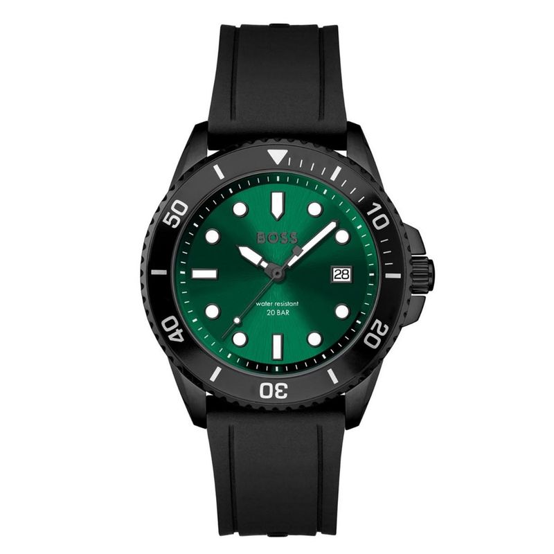 Buy Boss Ace Quartz Green Round Dial Mens Watch - 1513915 Online