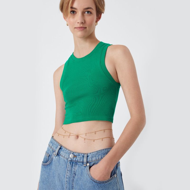 Buy Accessorize London Womens Gold Crystal Drop Layered Belly/Waist ...