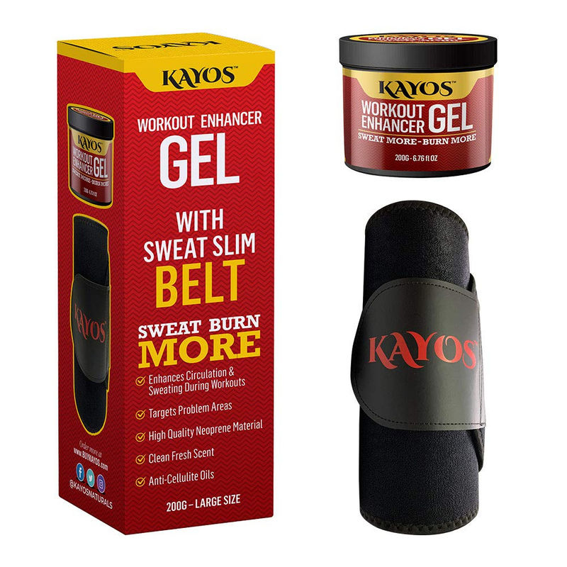 Buy Kayos Sweat Slim Belt With Workout Enhancer Gel Combo Online