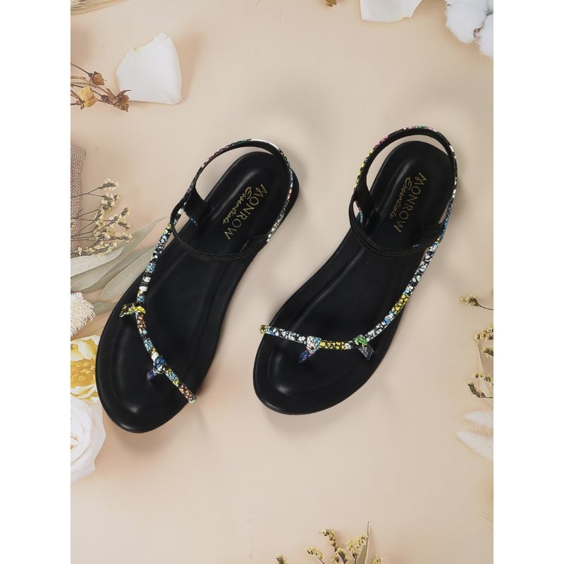 Buy Monrow Stripes Multi-color Flats Online