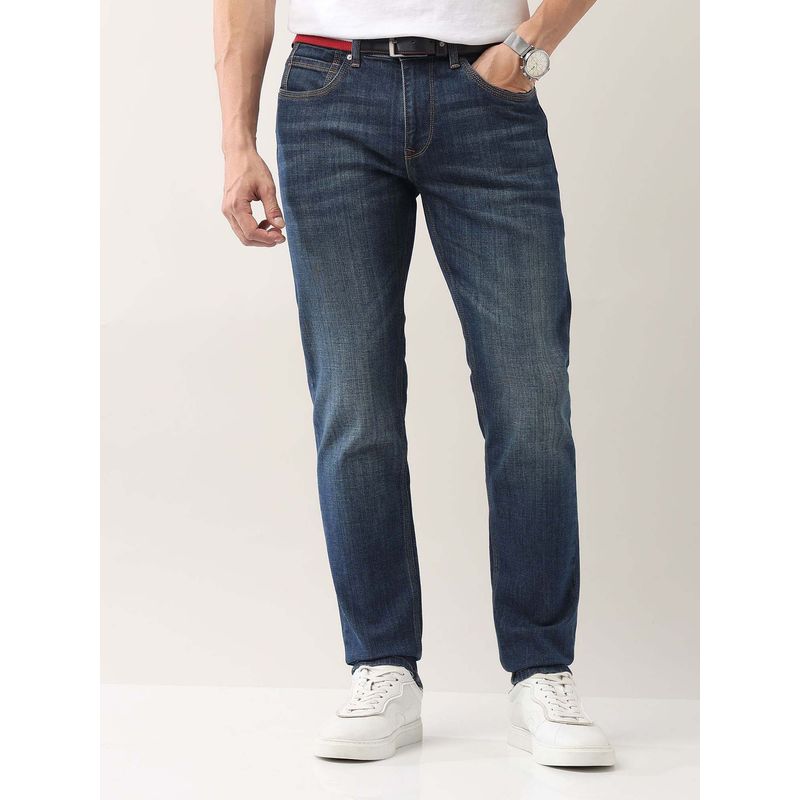 Buy AD By Arvind Blue Mid Rise Slim Fit Jeans Online
