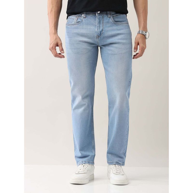 Buy AD By Arvind Blue Mid Rise Regular Fit Jeans Online