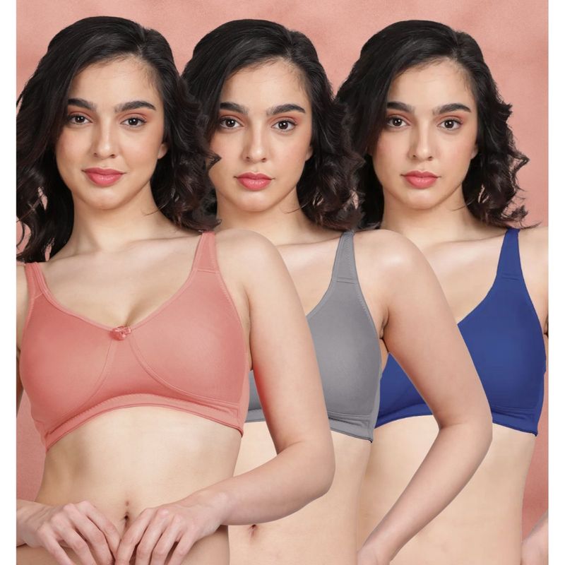 Buy Shyaway Susie BY Shyaway Moulded Wirefree Everyday Bras (Pack of 3) Online