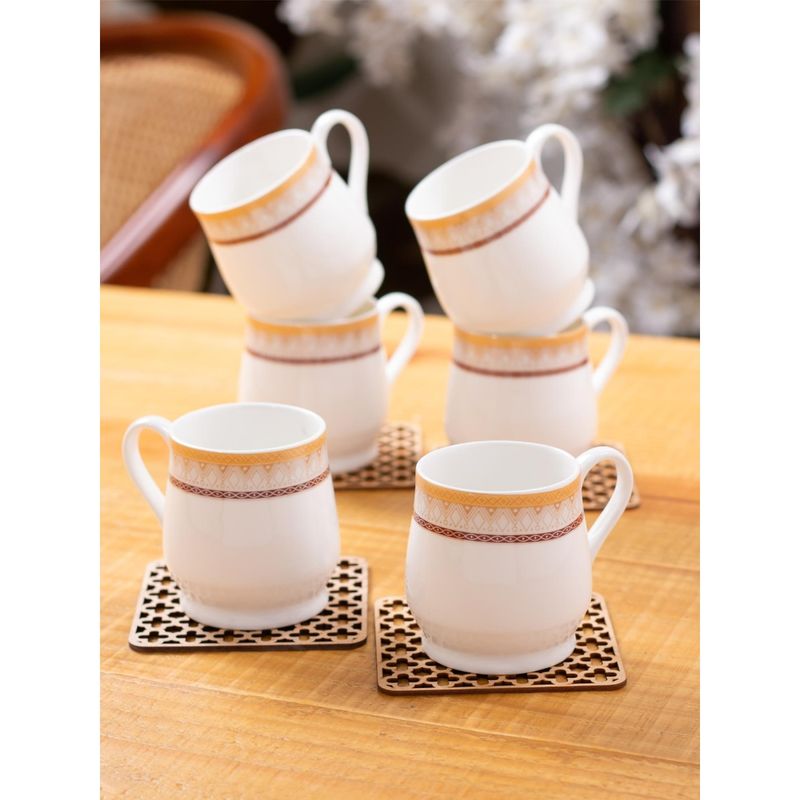 Buy CLAY CRAFT Fine Ceramic Ira Super Tea & Coffee Cup 150ml White Online