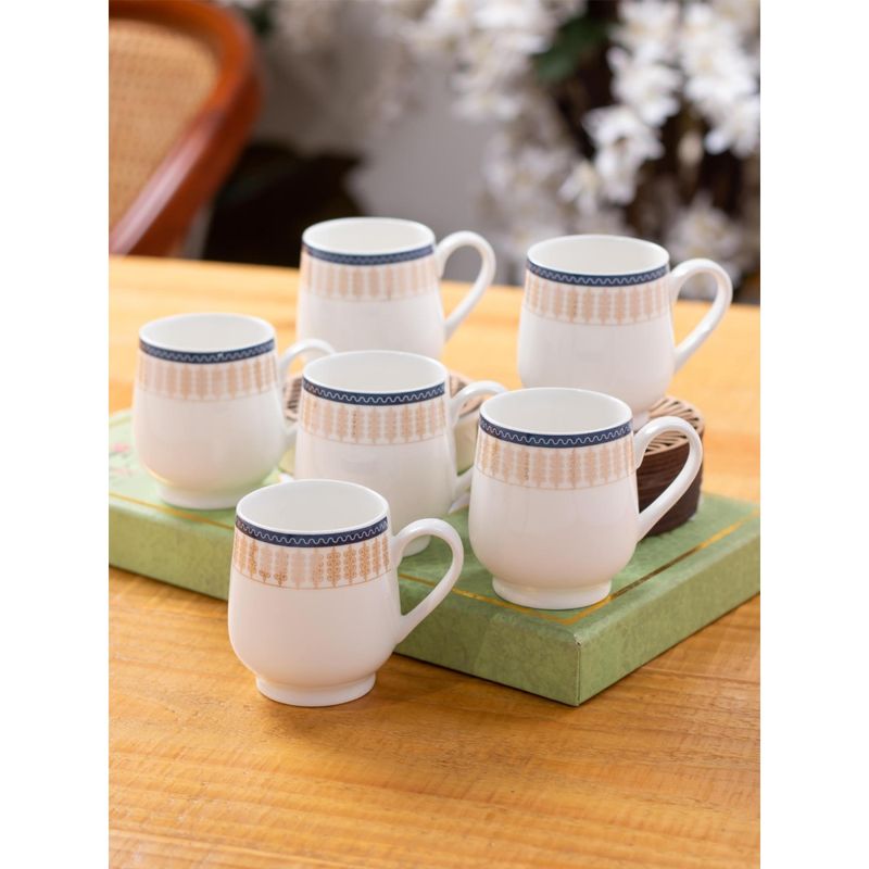 Buy CLAY CRAFT Fine Ceramic Ira Super Tea & Coffee Cup 150ml White Online