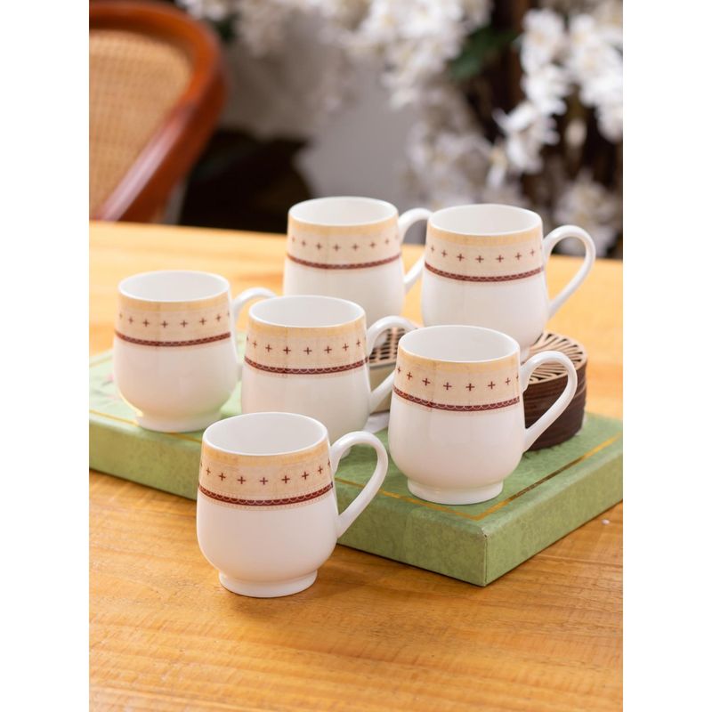 Buy CLAY CRAFT Fine Ceramic Ira Super Tea & Coffee Cup 150ml Beige Online