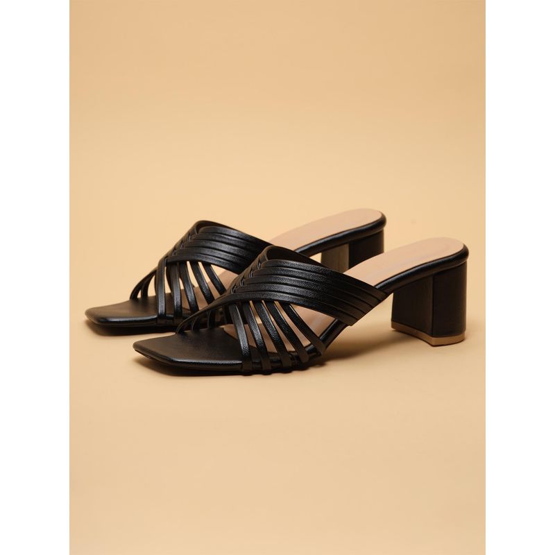 Buy Eridani Charlie Black Workwear Sandal Heels Online
