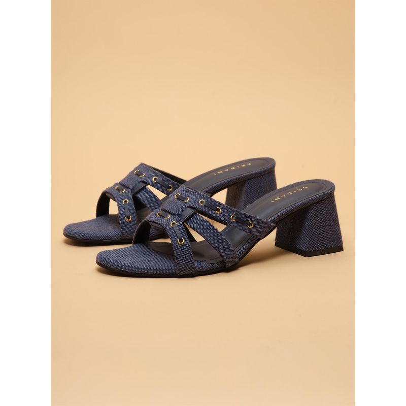 Buy Eridani Nomi Blue Casual Sandal Heels Online