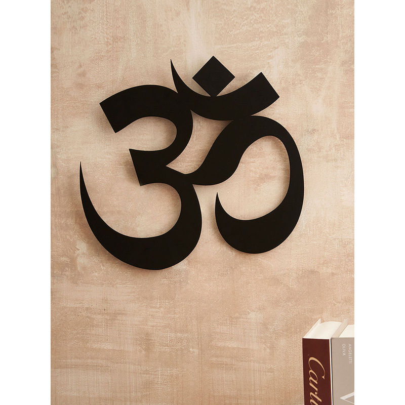 Buy DecorTwist Om Metal Wall Art - Black Online