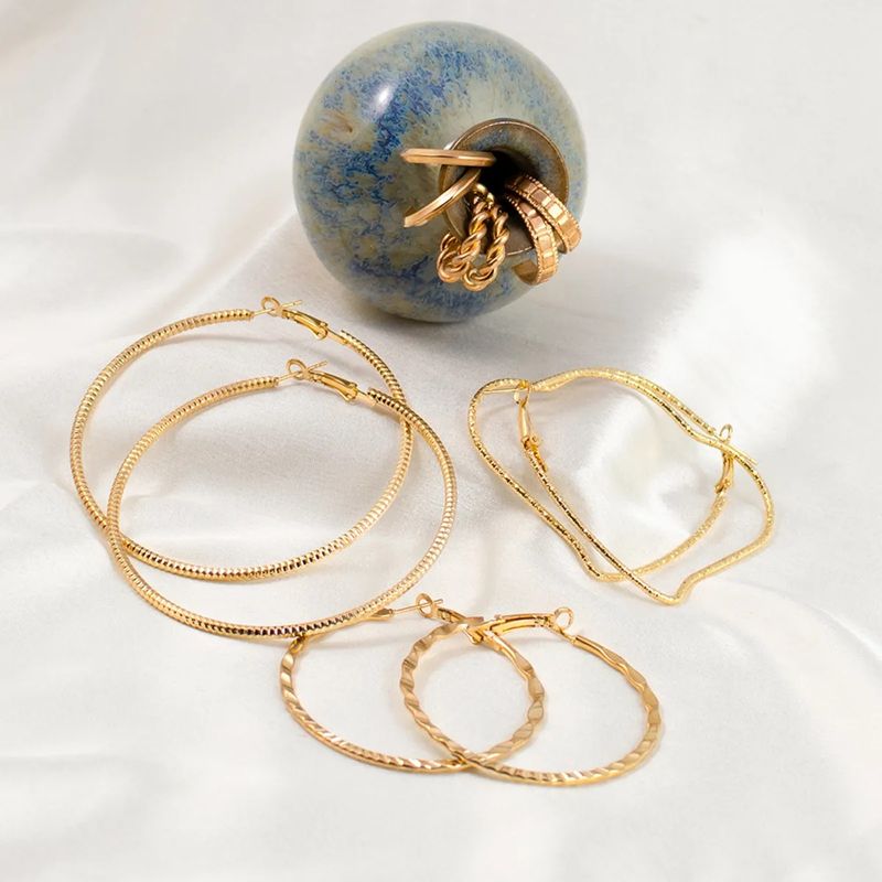 Buy Jewelz Gold Plated Hoop Earrings for Women | Combo Earring Set for ...