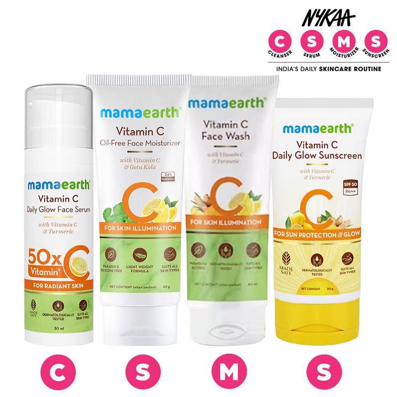 Buy Mamaearth CSMS Vitamin C Glow & Protect Regimen Online