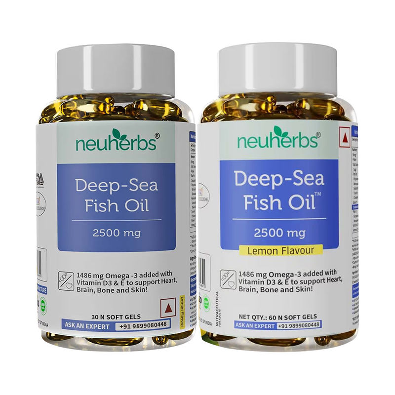 Buy Neuherbs Deep Sea Fish And Omega Oil For Muscle, Joints, Heart And ...