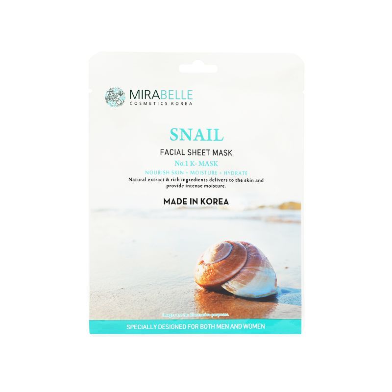 Buy Mirabelle Snail Facial Sheet Mask For Intense Hydration & Remove ...