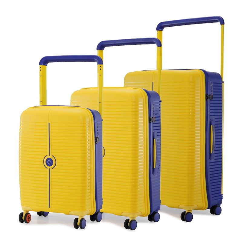 Buy Nasher Miles Unisex Yellow Dubai Hard-Sided Polypropylene Trolley ...