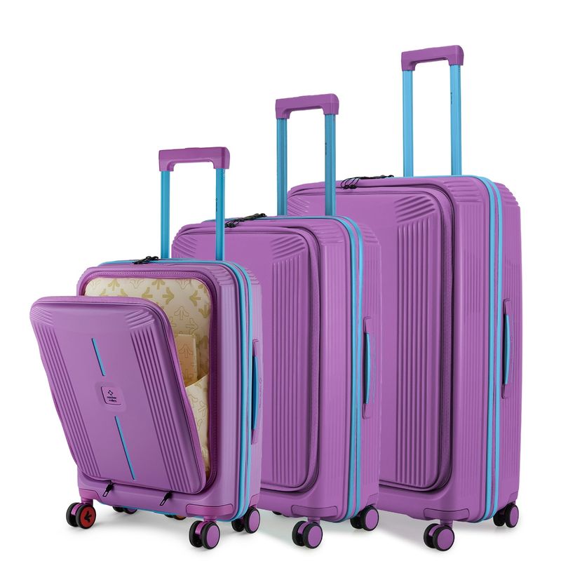 Buy Nasher Miles Unisex Purple Alexandria Hard-Sided Polypropylene ...