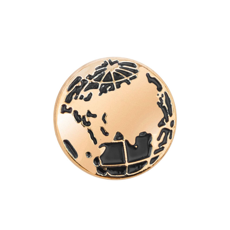 Buy The Tie Hub World Globe Black Metal Lapel Pin Online