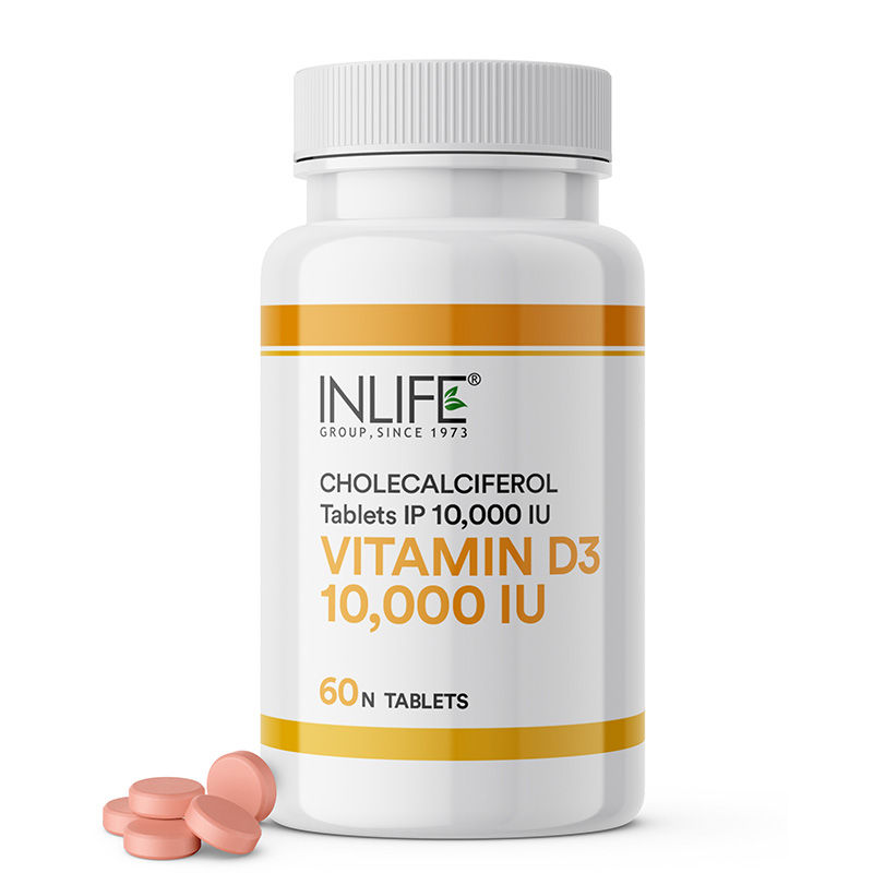Buy Inlife Vitamin D3 10000IU Chewable Tablets Cholecalciferol ...