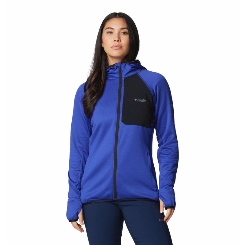 Buy Columbia Womens Blue Omni-Wick Triple Canyon Grid Fleece Hooded ...