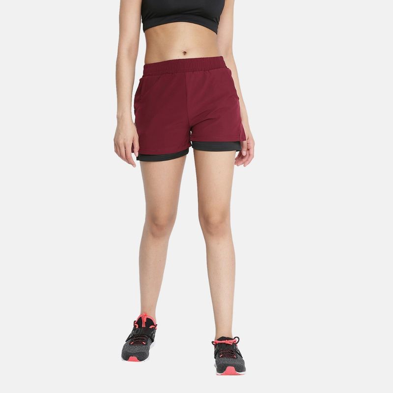 Buy CHKOKKO Double Layered Shorts for Women Online