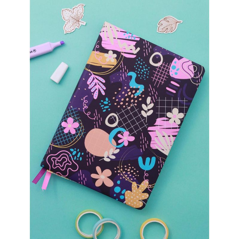 Buy Doodle Collection A5 Undated Hard Bound Foam Padded Notebook: 160 ...