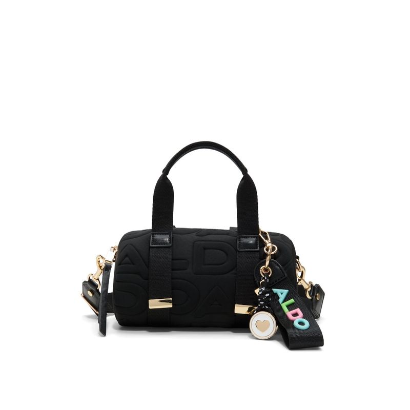 Buy Aldo Zahrah Black Womens Barrel Sling Bag with Detachable Strap and Handle Online