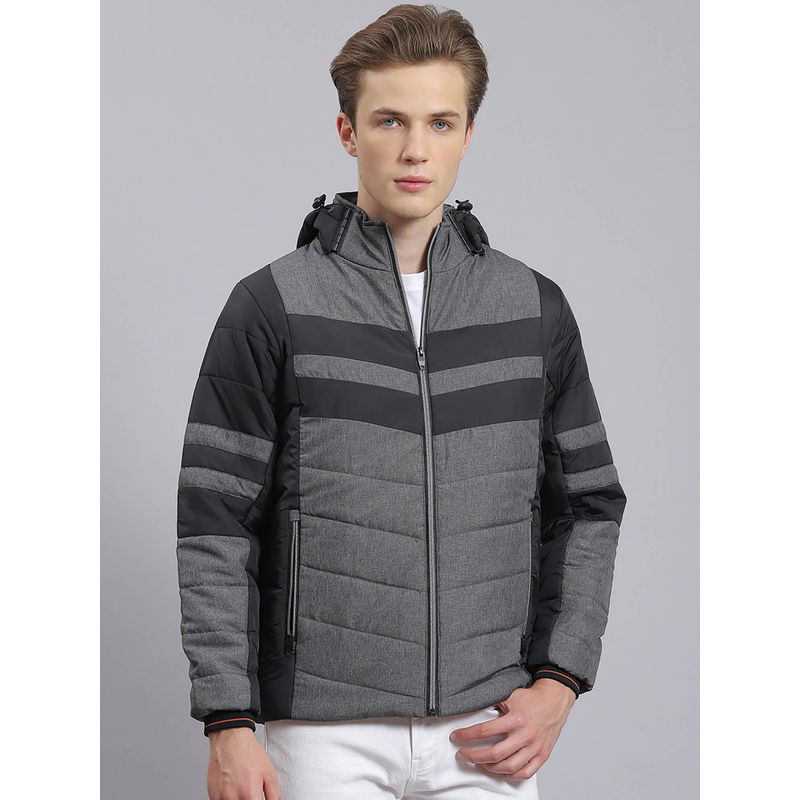 Buy Monte Carlo Grey Colorblock Hood Jacket Online