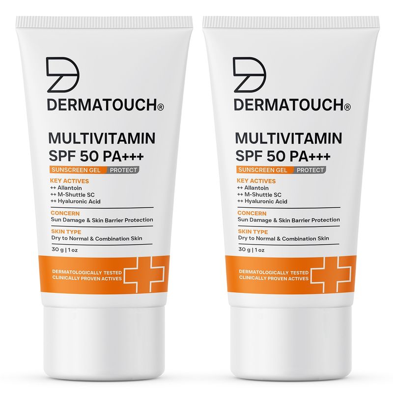 Buy Dermatouch Multivitamin SPF 50 PA+++ Sunscreen Gel - Pack Of 2 Online