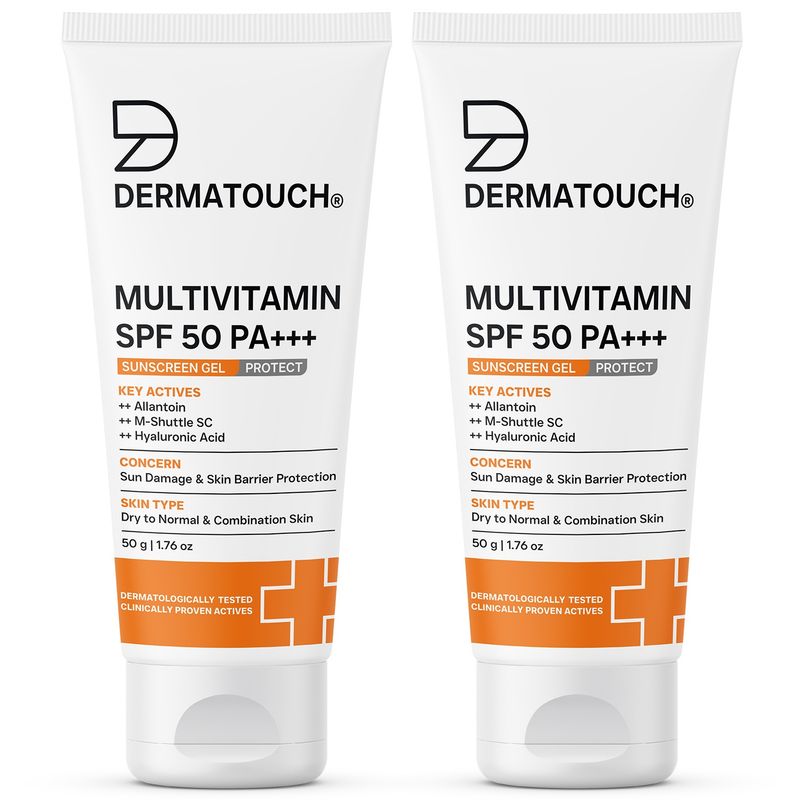 Buy Dermatouch Multivitamin SPF 50 PA+++ Sunscreen Gel - Pack Of 2 Online