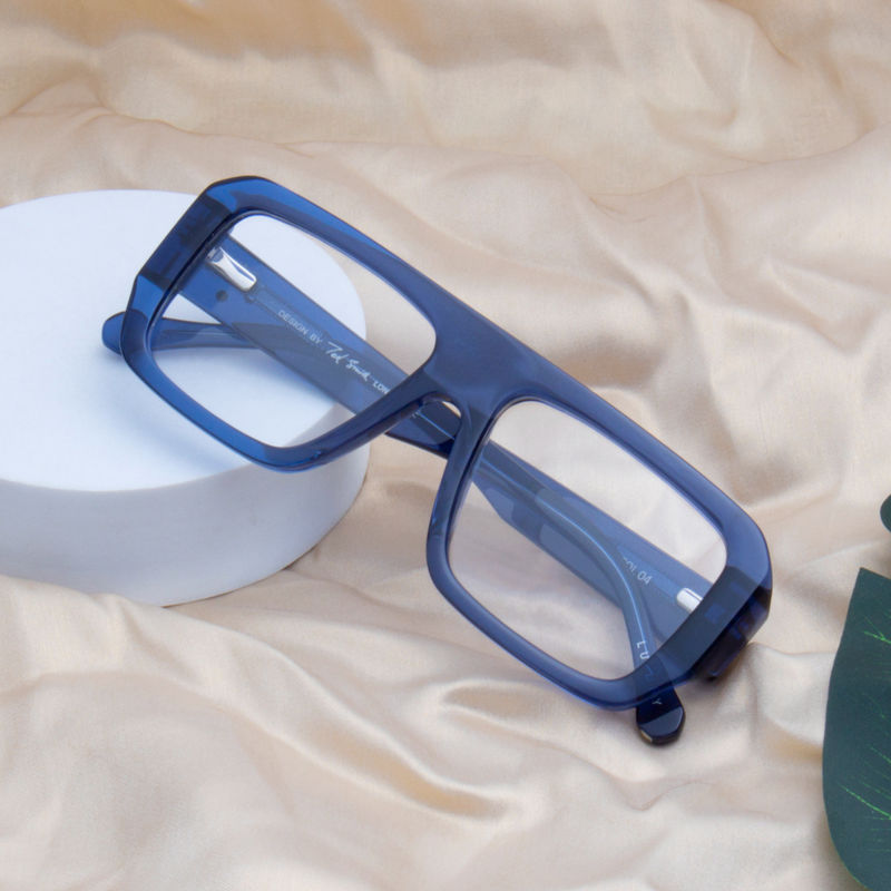 Buy TED SMITH Blue Aviator Premium Italian Acetate Frame For Unisex ...