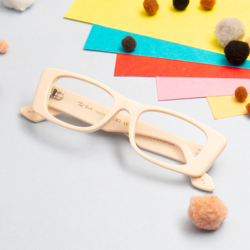 Buy TED SMITH White Rectangle Premium Italian Acetate Frame For Unisex ...