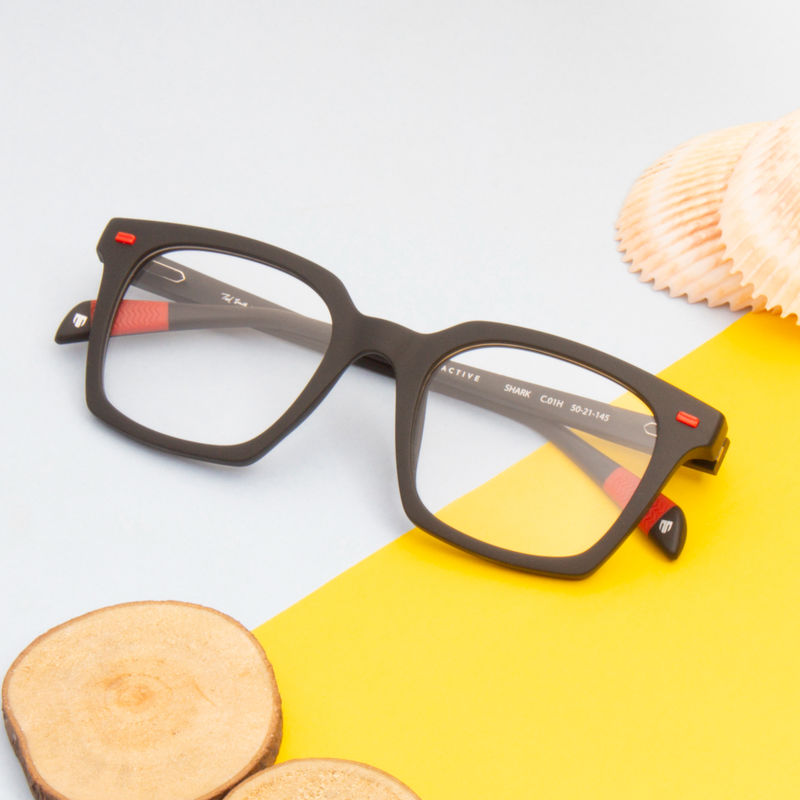 Buy TED SMITH Black Square Tr90 Frame For Unisex (SHARK_C1H) Online