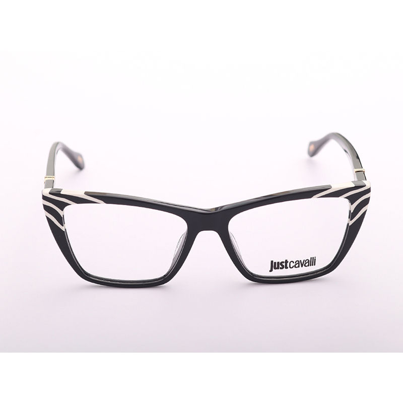Buy Just Cavalli Shiny Black White Acetate Eyewear Frame (VJC045V54981FR) (54) Online