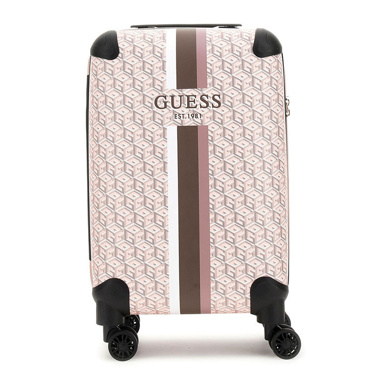 Buy Guess Peach Printed Trolley Bag Online
