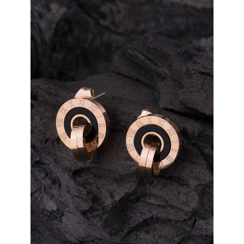 E2O Round Quirky Rosegold Stud Earring: Buy E2O Round Quirky Rosegold Stud Earring Online at ...