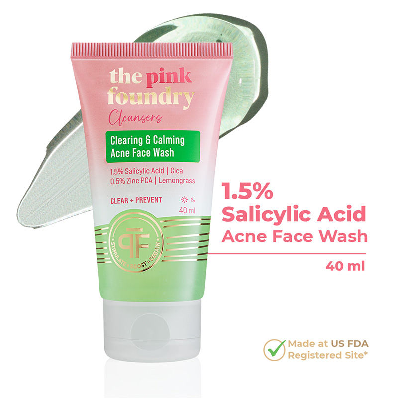Buy The Pink Foundry Salicylic Acid Acne Face Wash With Zinc & Cica ...