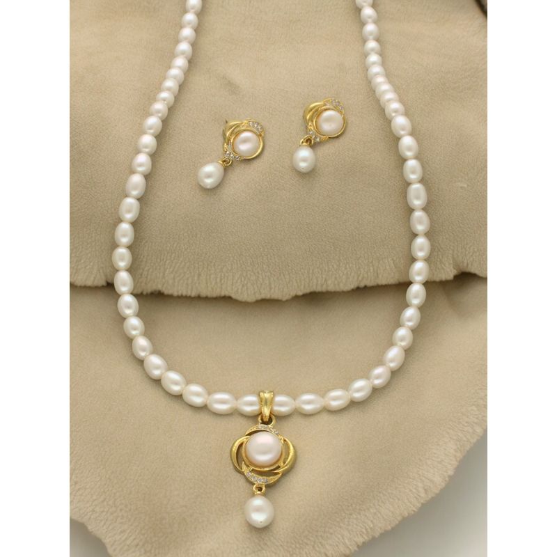 Buy Sri Jagdamba Pearls Gleaming Pearl Jewellery Set Online