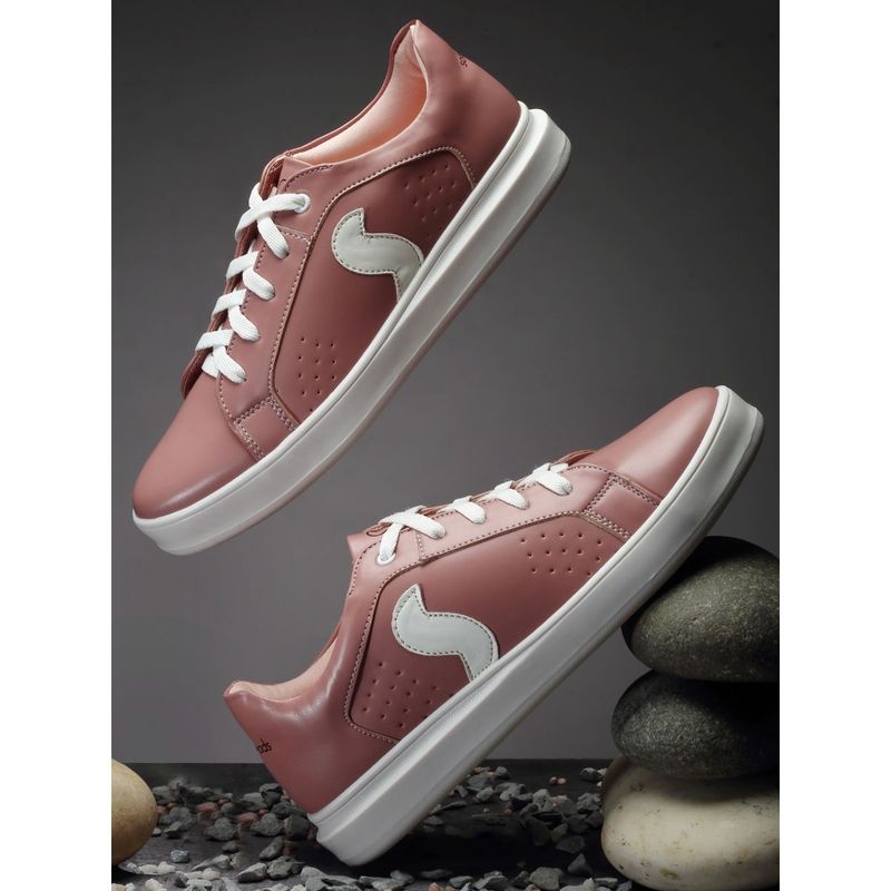 Buy SOLETHREADS Elan Pink Solid Women Sneakers Online
