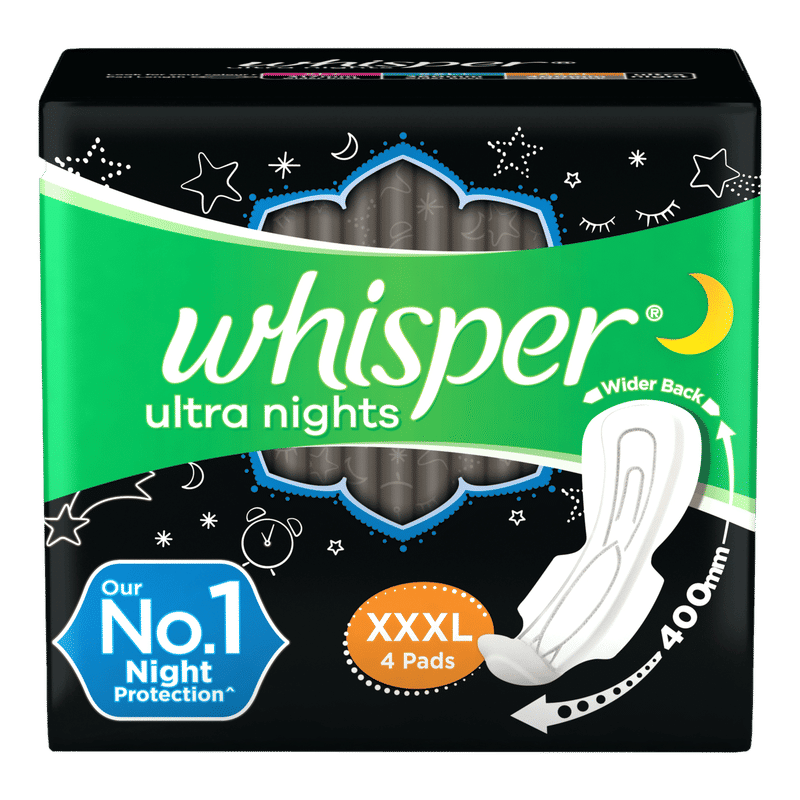 Whisper Ultra Nights XXXl 4s Sanitary Pads for Women: Buy Whisper Ultra ...