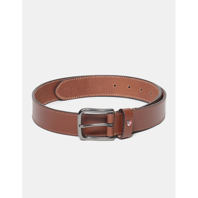 U.S. Polo Assn. Brown Colour Block Leather Belt: Buy U.S. Polo Assn ...