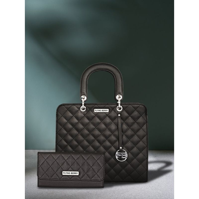 Buy FLYING BERRY Womens Black Hand Bag Combo Pack of 2 Online