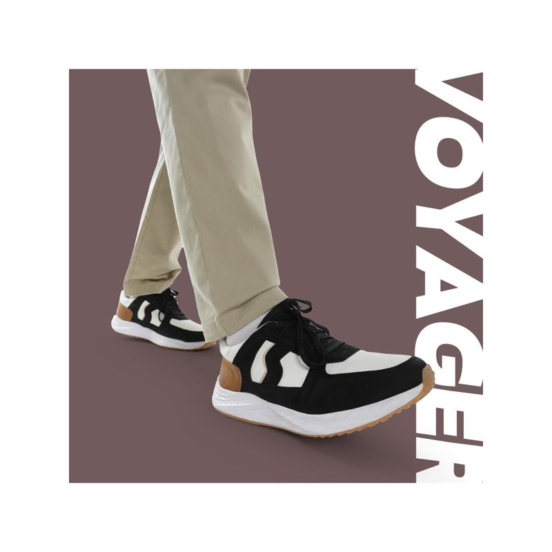 Buy SOLETHREADS Voyager Black Colorblock Men Sneakers Online