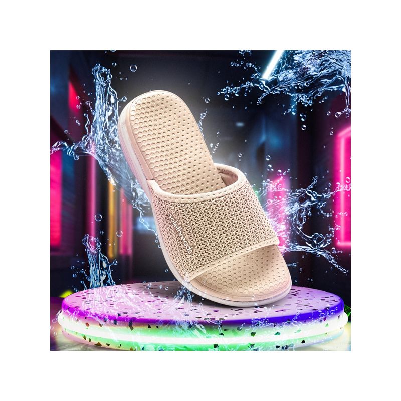 Buy SOLETHREADS Solid Beige Women Grace Slides Online