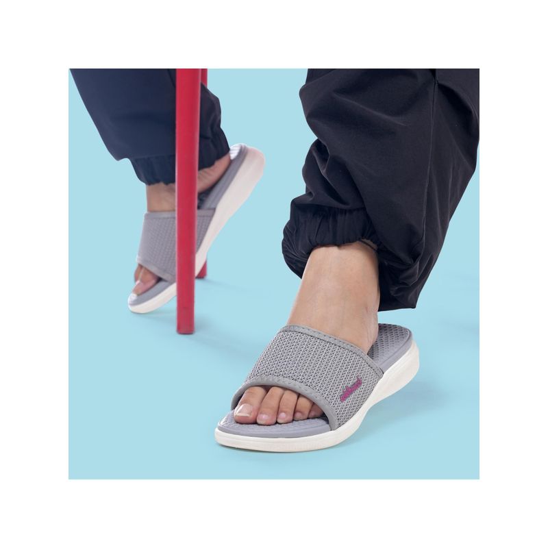 Buy SOLETHREADS Solid Grey Women Grace Slides Online