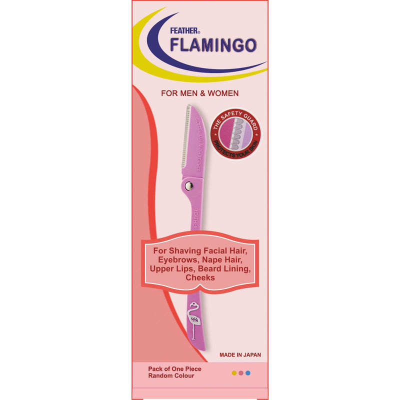 Buy Feather Flamingo Razor For Face, Nape, Beard Lining Hair Remover ...