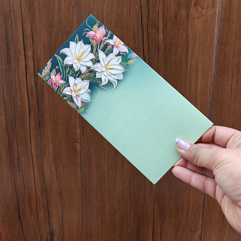 Buy The Big Trove Green Flower Love Envelop (Pack of 10) Online