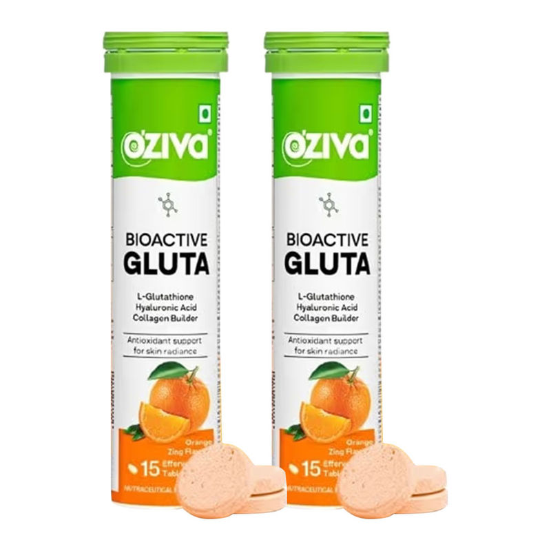 Buy OZiva Bioactive Gluta Fizzy (L-Glutathione), Reduce Cellular Damage ...