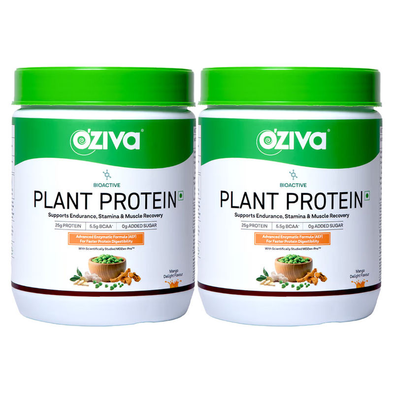 Buy Oziva Bioactive Plant Protein For Better Muscle Recovery Mango ...
