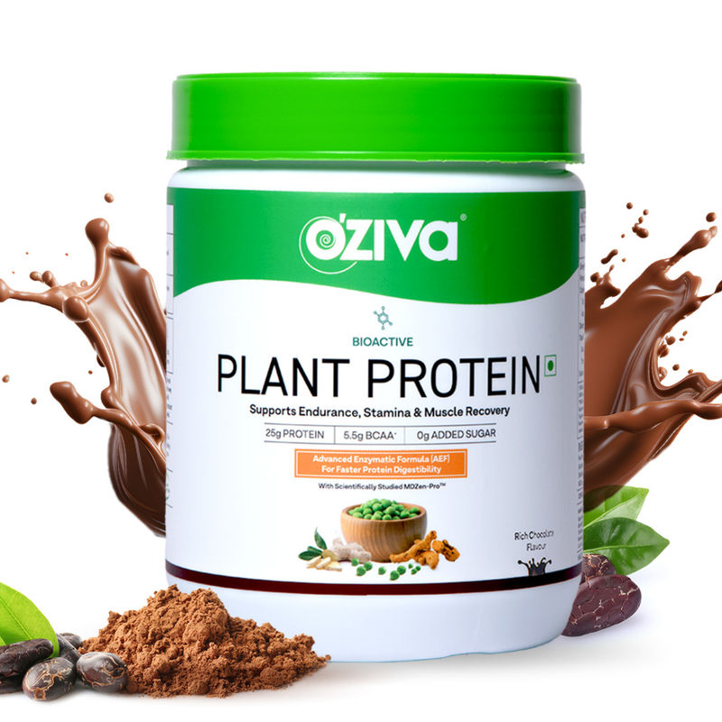 Buy Oziva Bioactive Plant Protein Powder - Chocolate Online