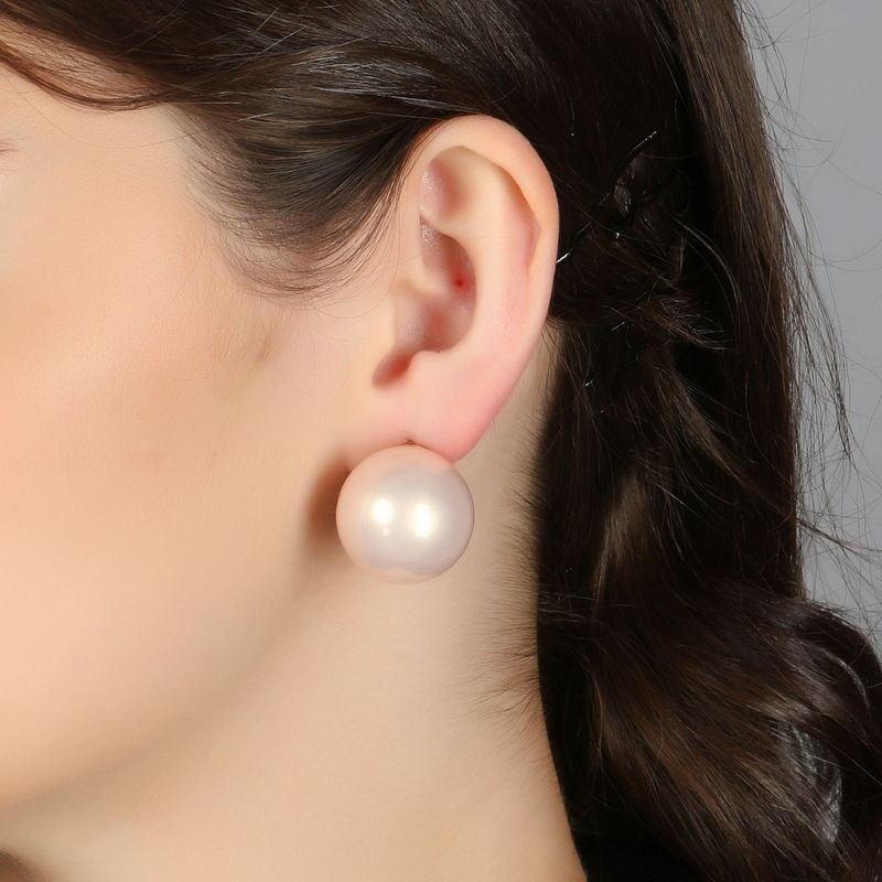 Buy Adwitiya Women Gold Plated Pink Pearl Tops Stud Earrings Online